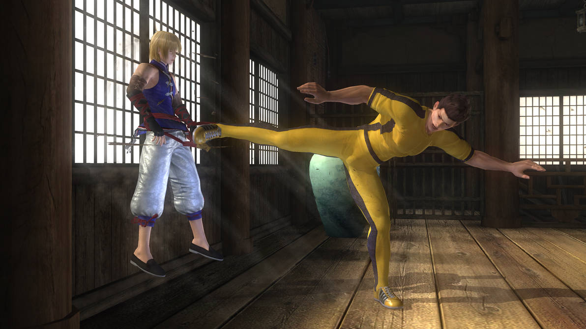 Jann Lee in DOA4 Yellow Tracksuit by KyleKatarn1980 on DeviantArt