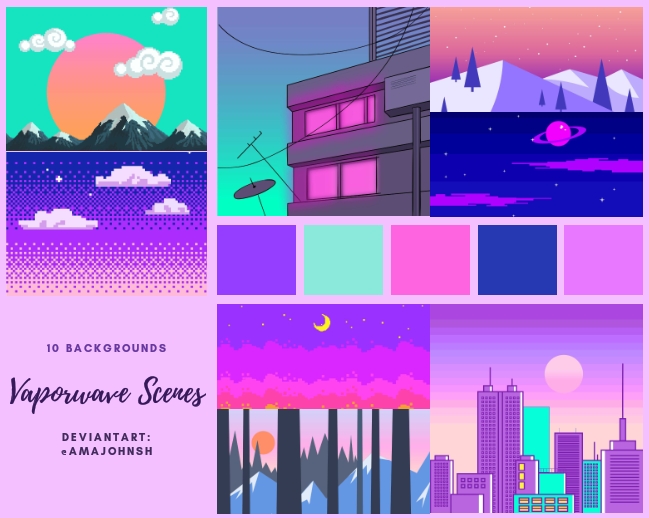 #02 Backgrounds: Vaporwave Scenes by amajohnsh on DeviantArt