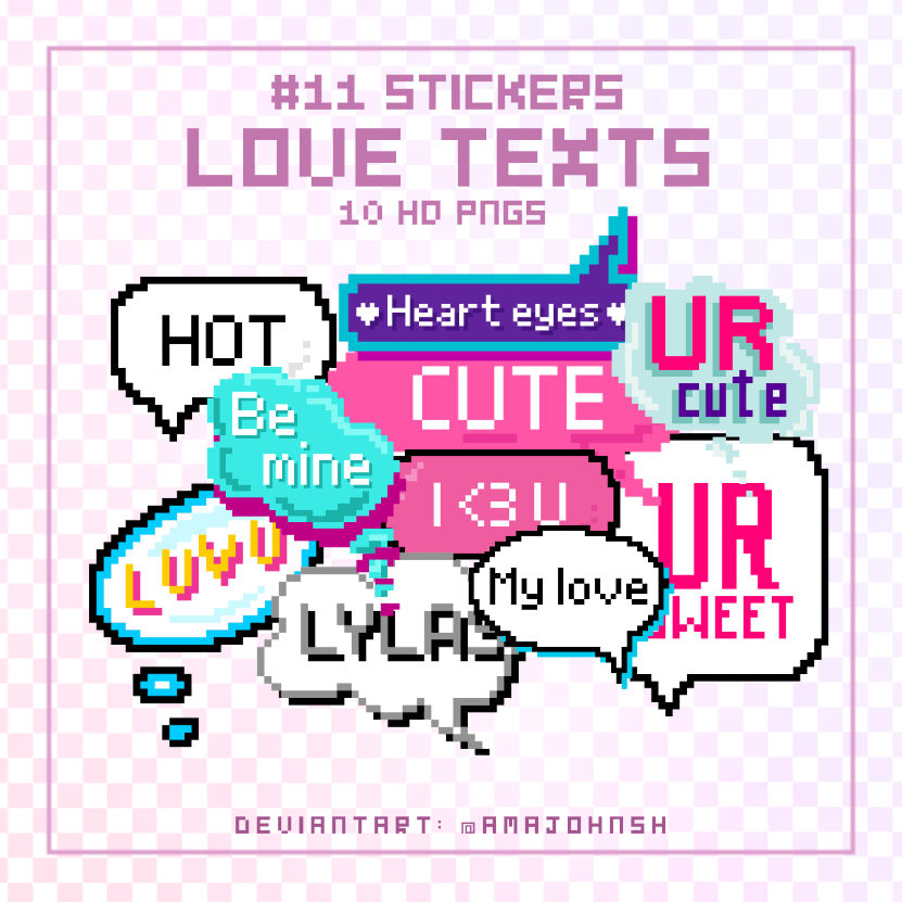 #11 Stickers: Love Texts by amajohnsh on DeviantArt