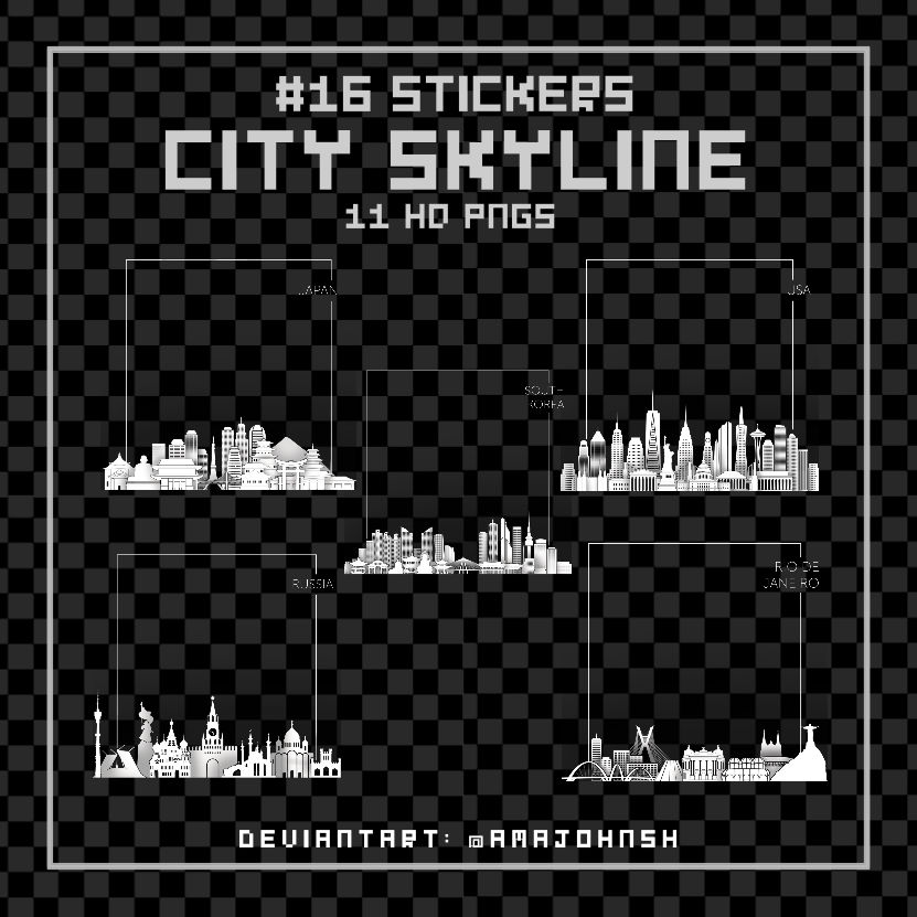 #16 Stickers: City Skyline by amajohnsh on DeviantArt