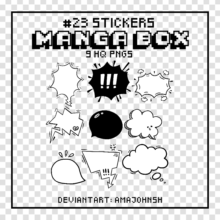 #23 Stickers: Manga Box by amajohnsh on DeviantArt