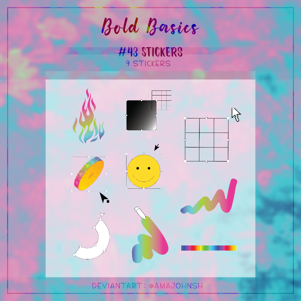 #43 Stickers: Bold Basics by amajohnsh on DeviantArt