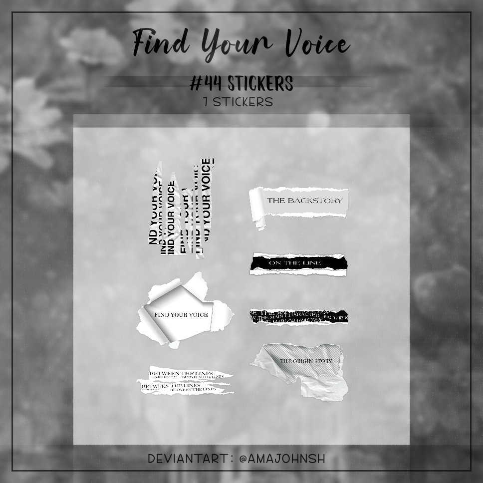 #44 Stickers: Find your voice by amajohnsh on DeviantArt