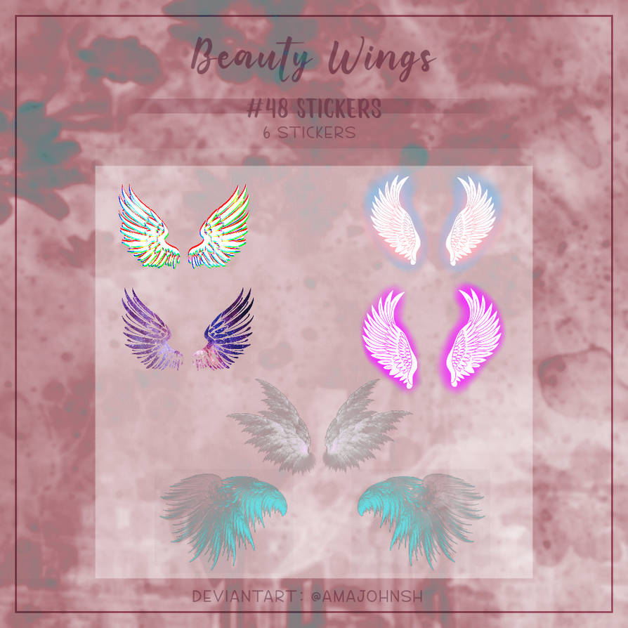 #48 Stickers: Beauty Wings by amajohnsh on DeviantArt