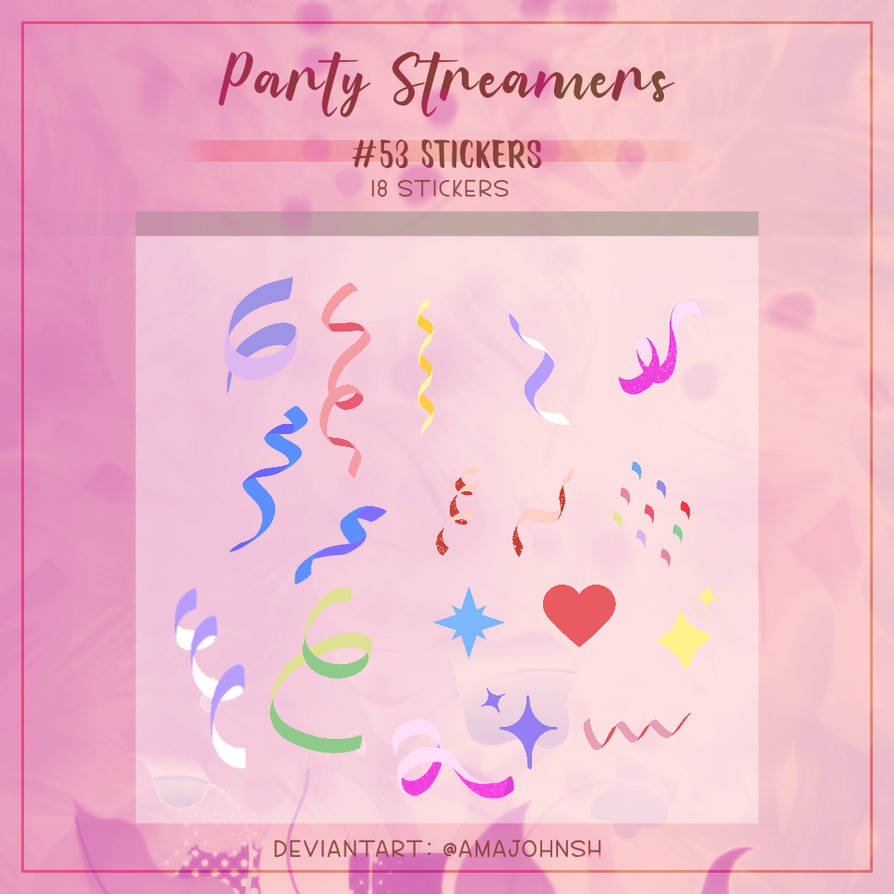 #53 Stickers: Party Streamers by amajohnsh on DeviantArt