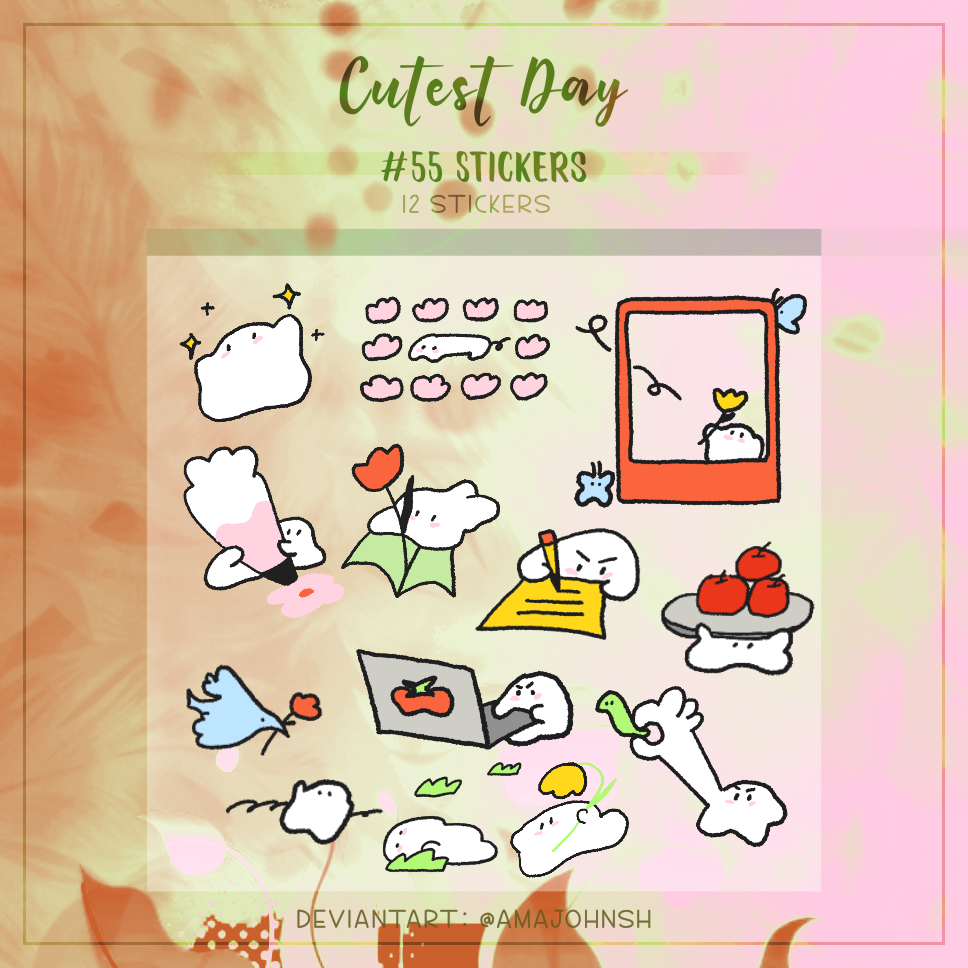 #55 Stickers: Cutest Day by amajohnsh on DeviantArt