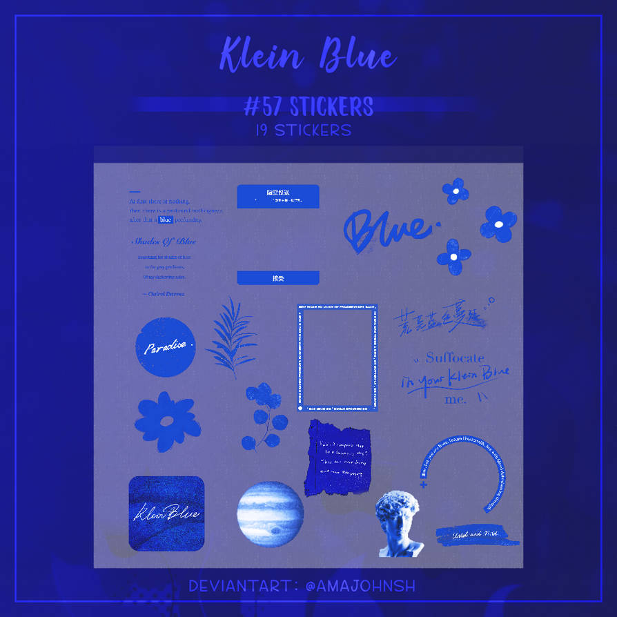 #57 Stickers: Klein Blue by amajohnsh on DeviantArt