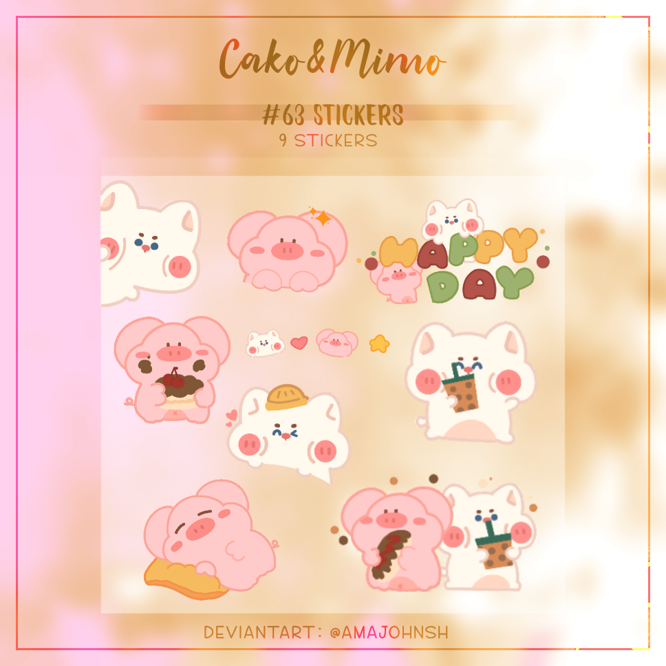 #63 Stickers: Cako and Mimo by amajohnsh on DeviantArt