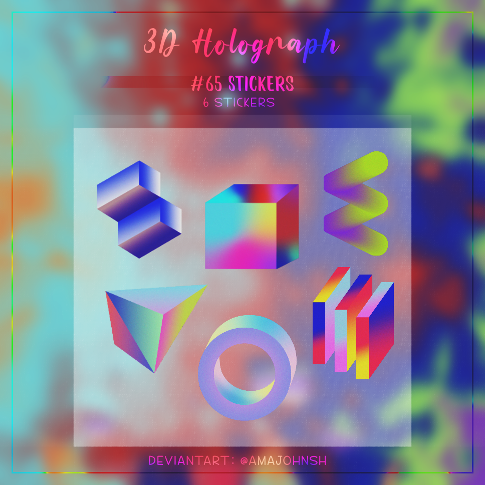 #65 Stickers: 3D Holograph by amajohnsh on DeviantArt