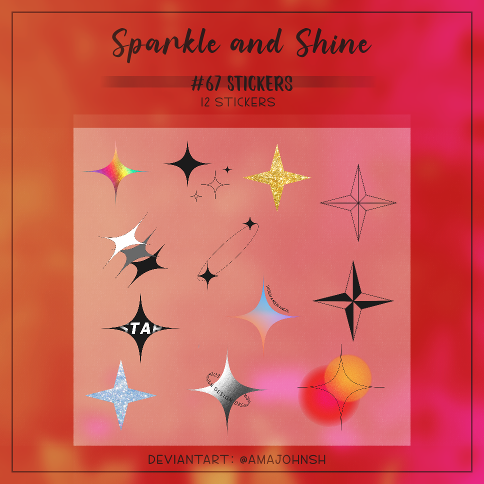 #67 Stickers: Sparkle and Shine by amajohnsh on DeviantArt