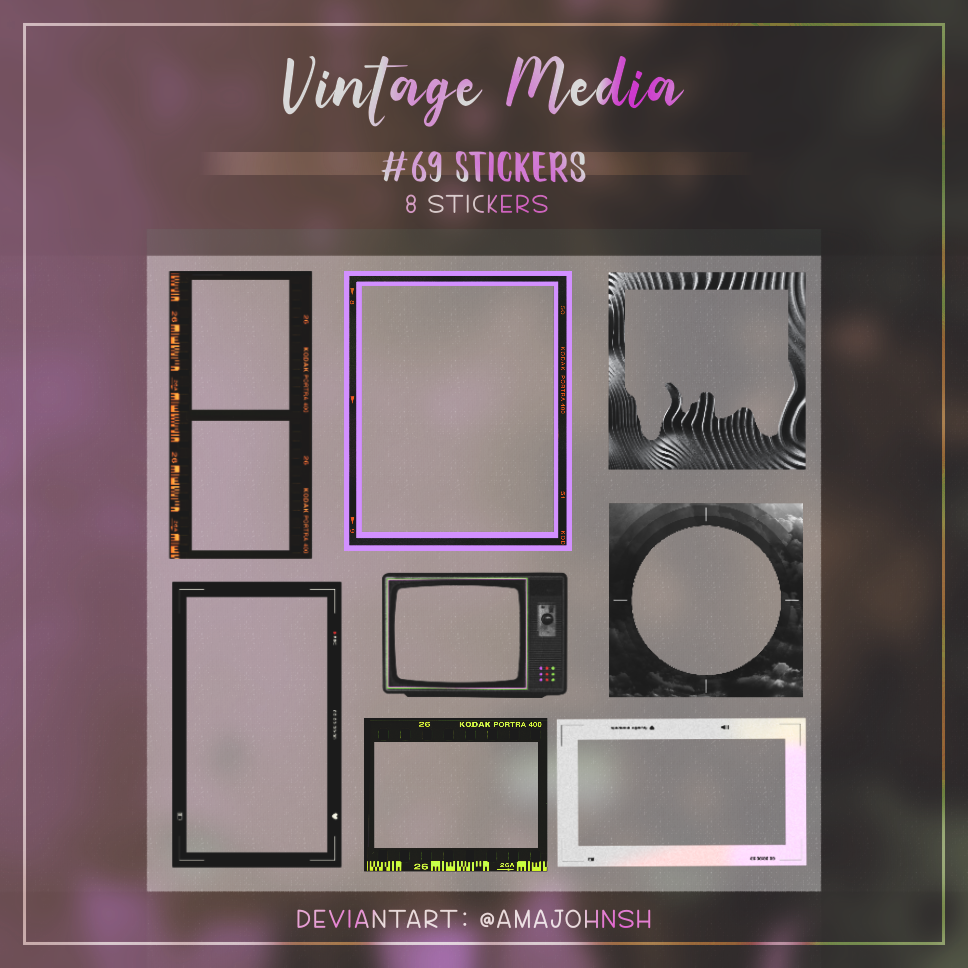 #69 Stickers: Vintage Media by amajohnsh on DeviantArt