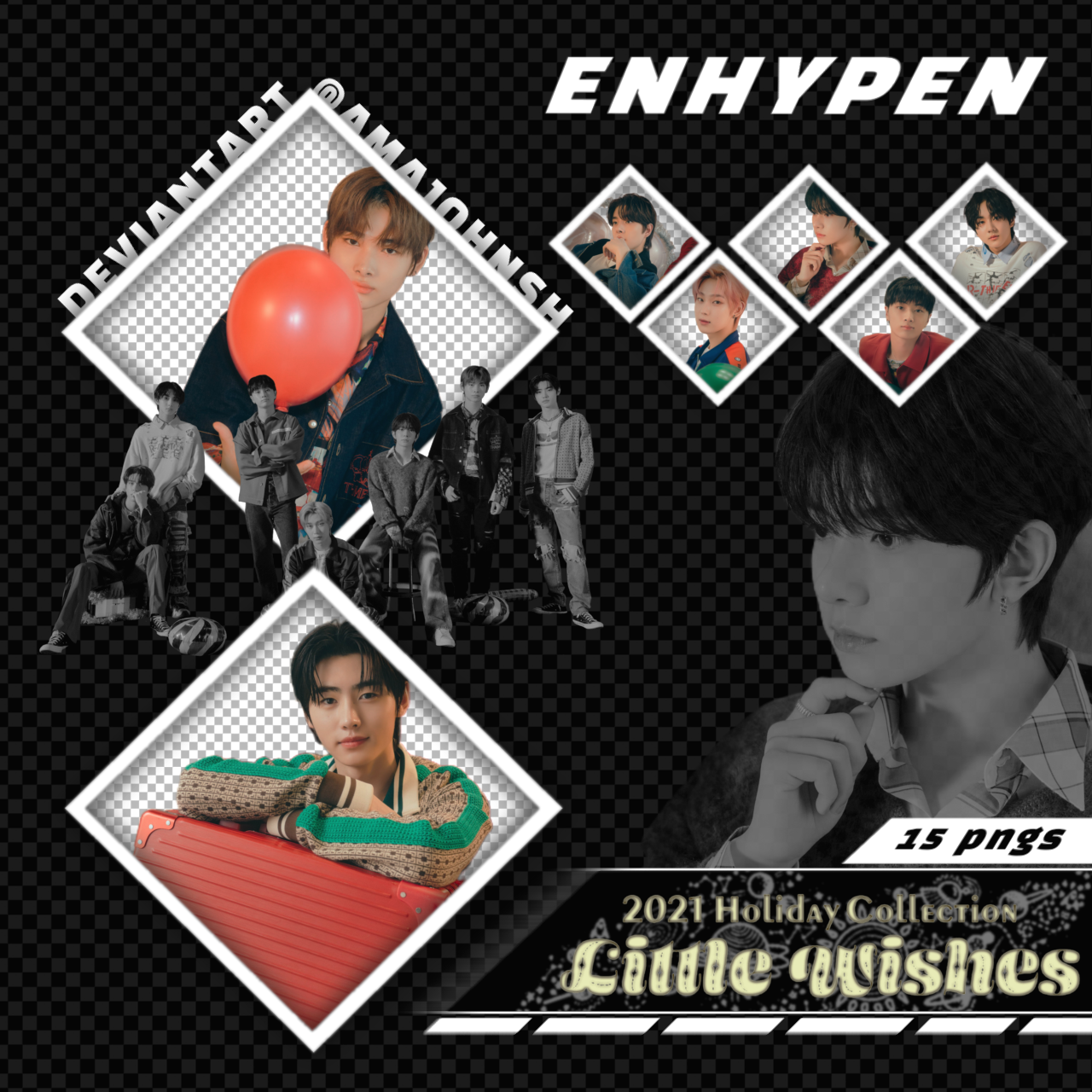 2021 Holiday Collection ENHYPEN PNG PACK by amajohnsh on DeviantArt