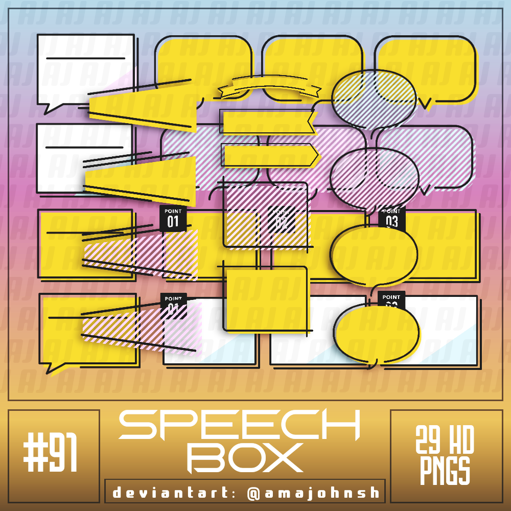 #91 Stickers: Speech Boxes by amajohnsh on DeviantArt