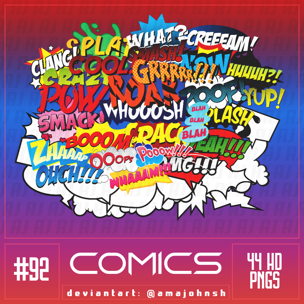 #92 Stickers: Comics by amajohnsh on DeviantArt