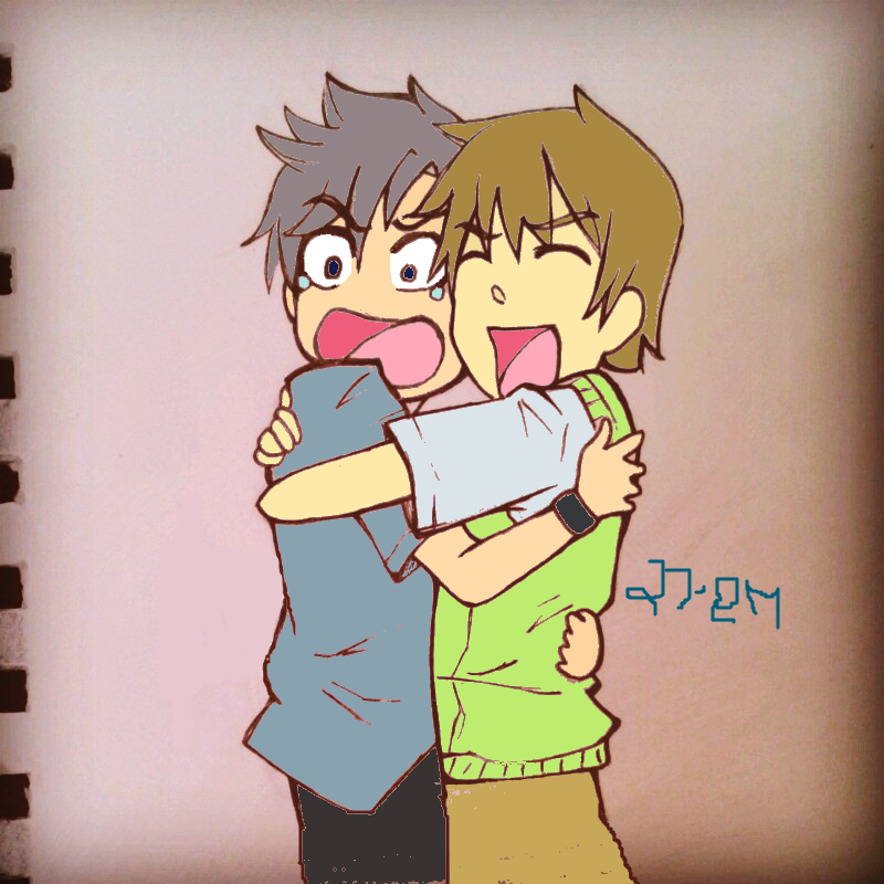 Bro hug! colored version~ by 27-em on DeviantArt