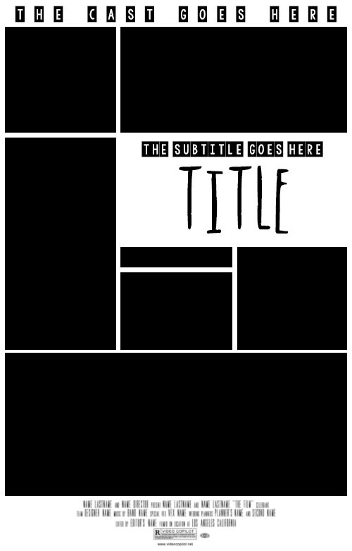 3 Grid Movie Poster Templates by stormyhale on DeviantArt