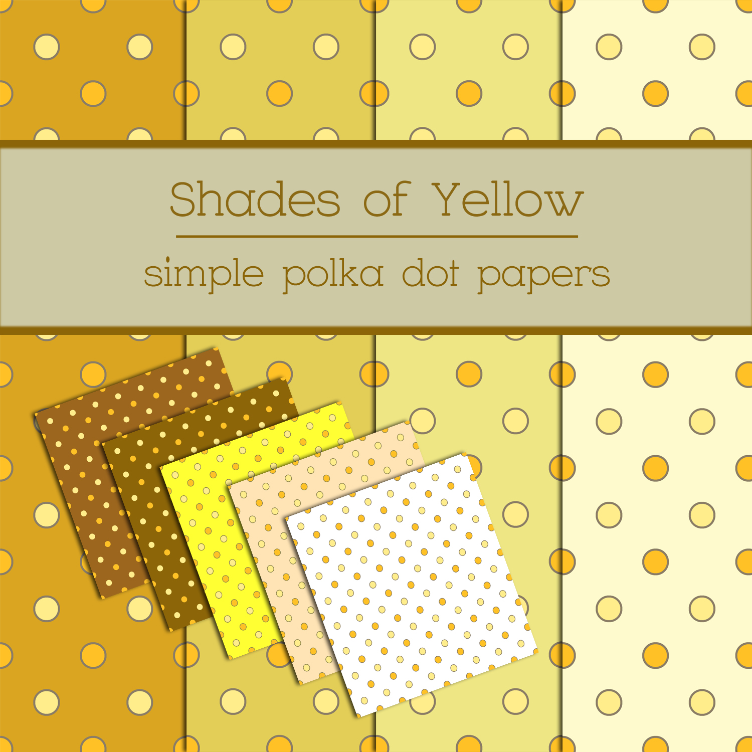 Simple Yellow Polka Dot Papers by TeacherYanie on DeviantArt