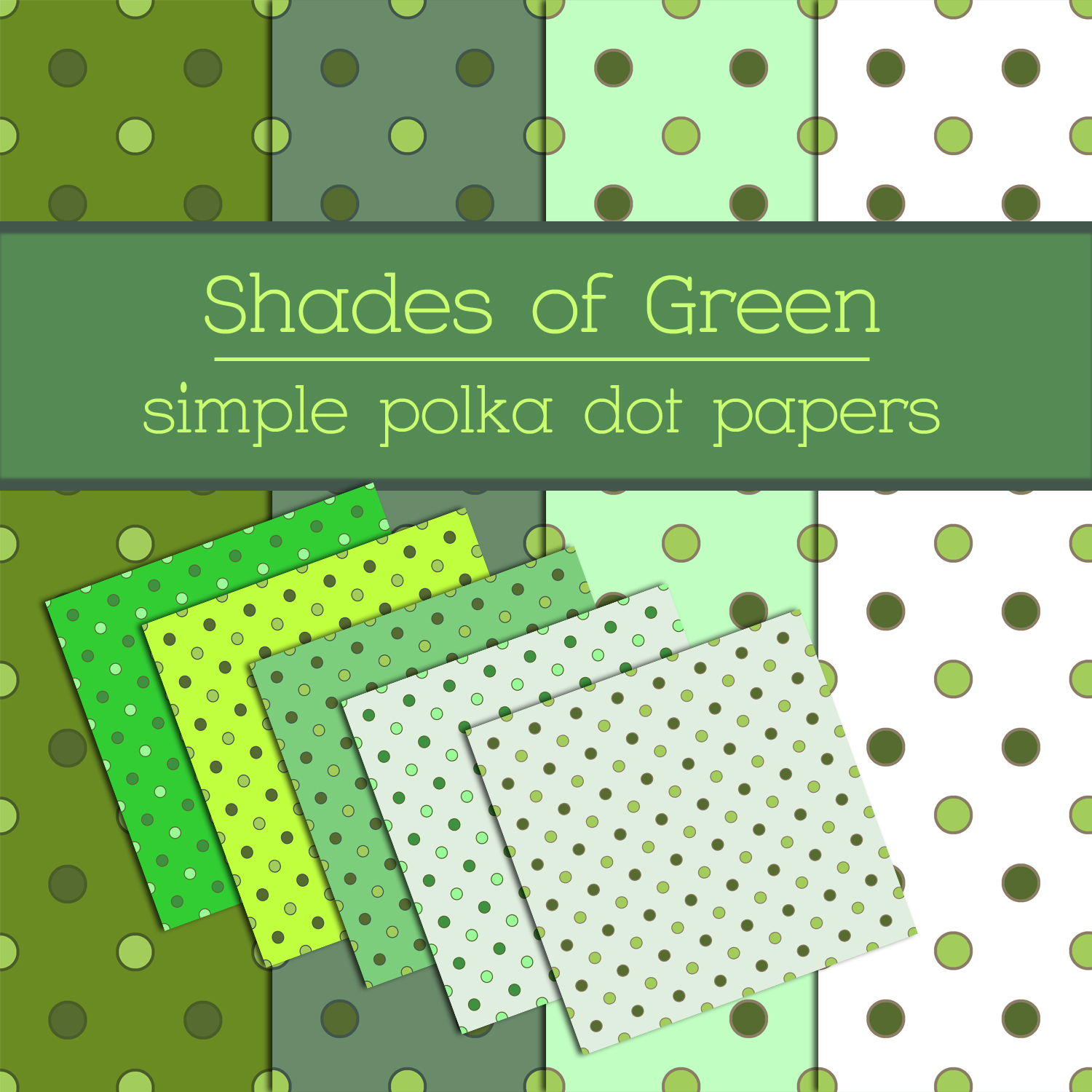 Simple Green Polka Dot Papers by TeacherYanie on DeviantArt