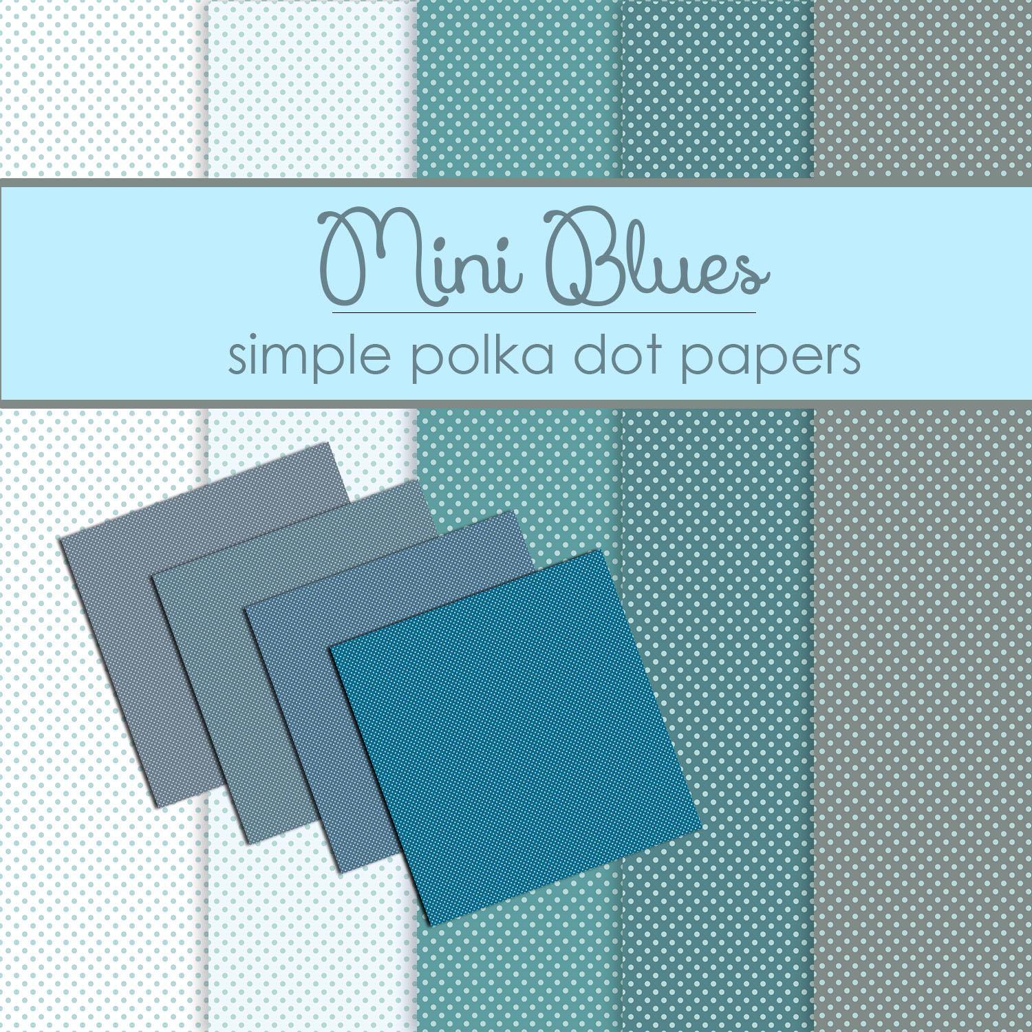 Mini Blue Polka Dot Papers by TeacherYanie on DeviantArt