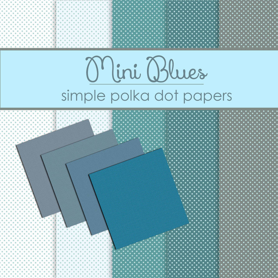 Mini Blue Polka Dot Papers by TeacherYanie on DeviantArt