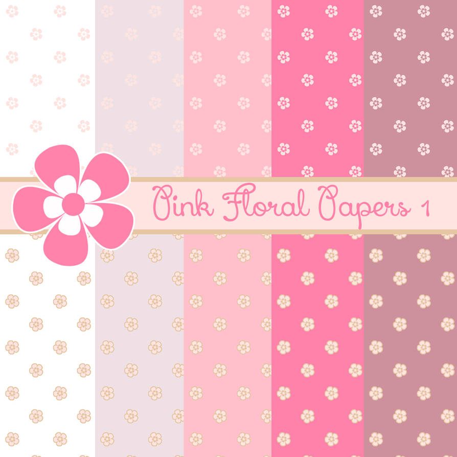 Free Pink Floral Papers by TeacherYanie on DeviantArt