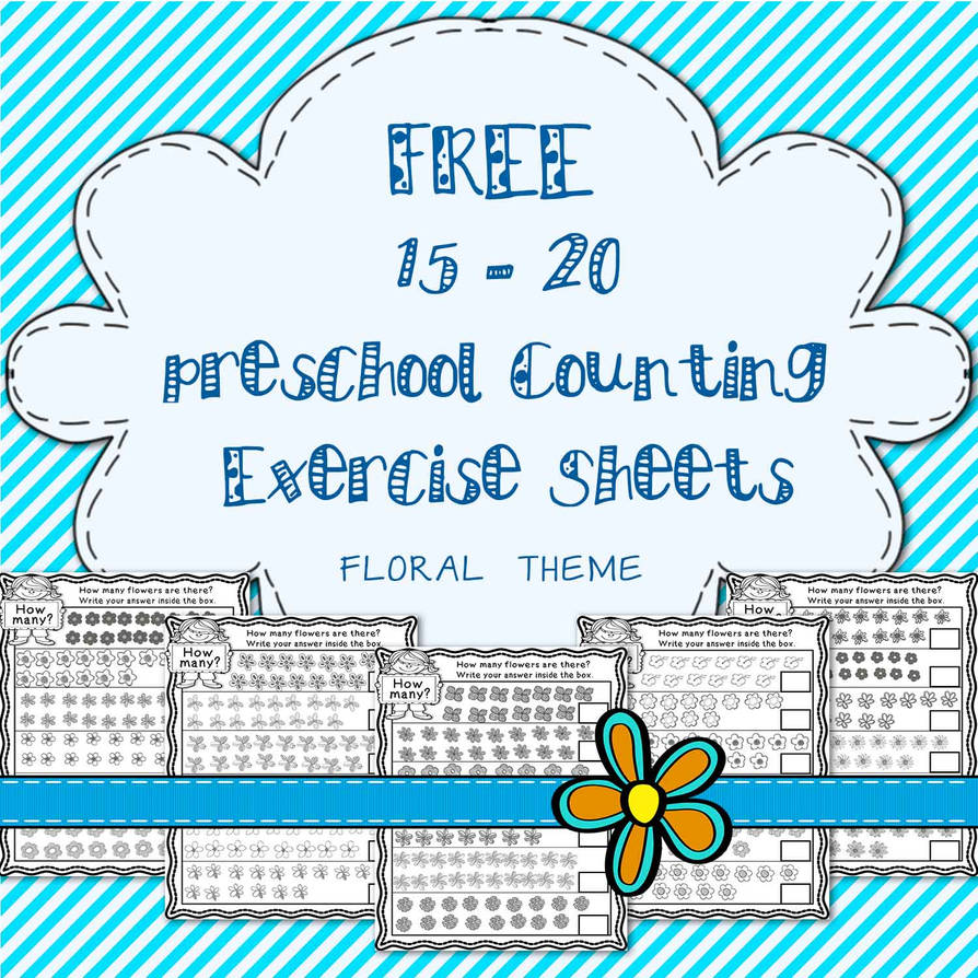 Free Preschool Counting Exercise Sheets by TeacherYanie on DeviantArt