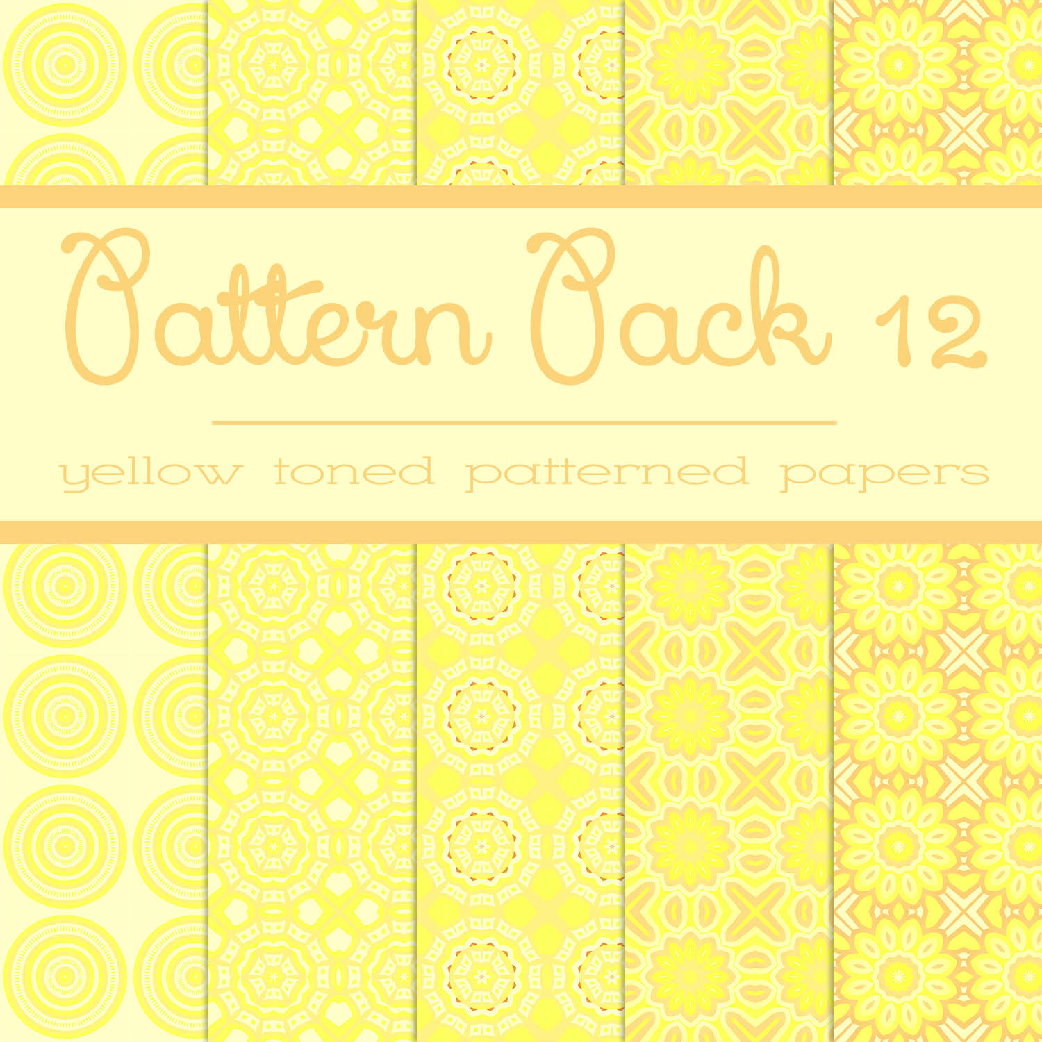 Free Pattern pack 12: Yellow Patterned Papers by TeacherYanie on DeviantArt