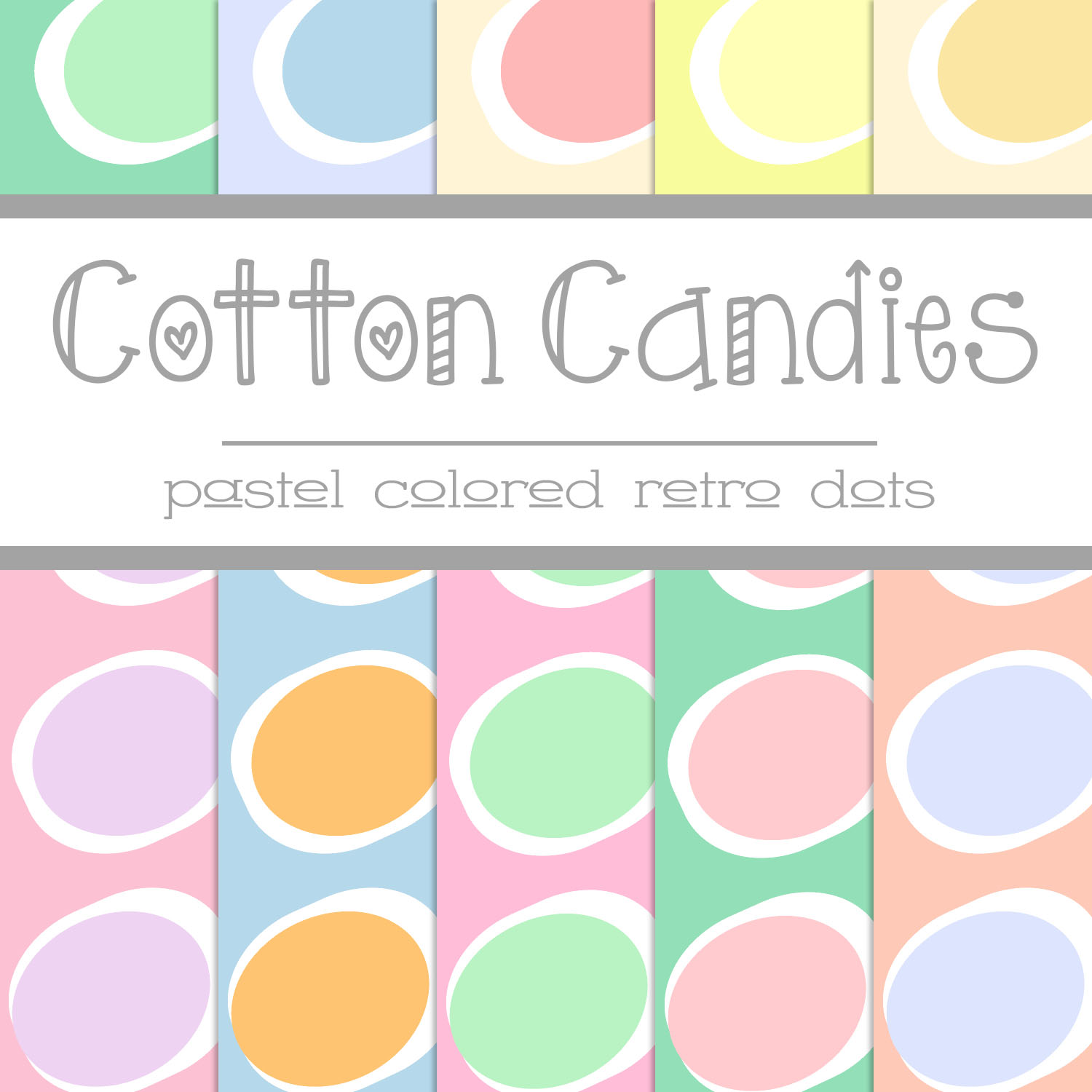 Free Cotton Candies: Pastel Retro Dots by TeacherYanie on DeviantArt