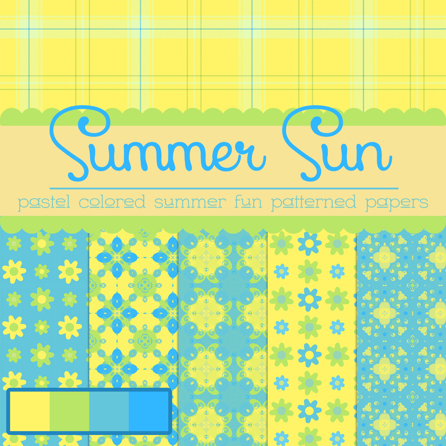 Free Summer Sun Patterned Papers by TeacherYanie on DeviantArt