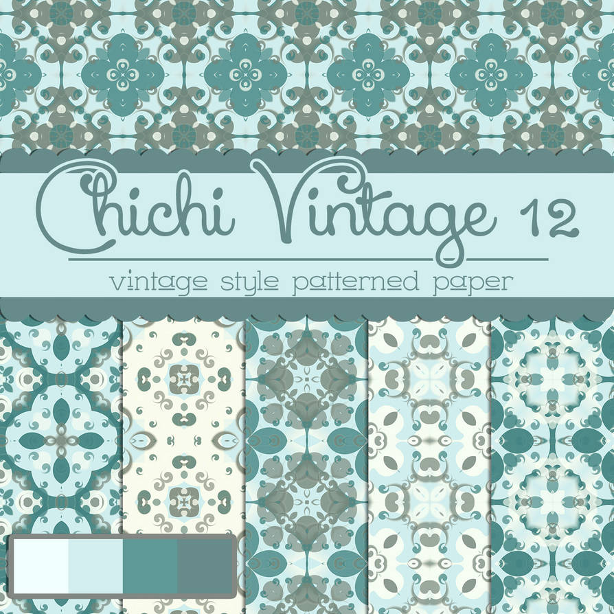 Free Chichi Vintage 12 Patterned Papers by TeacherYanie on DeviantArt
