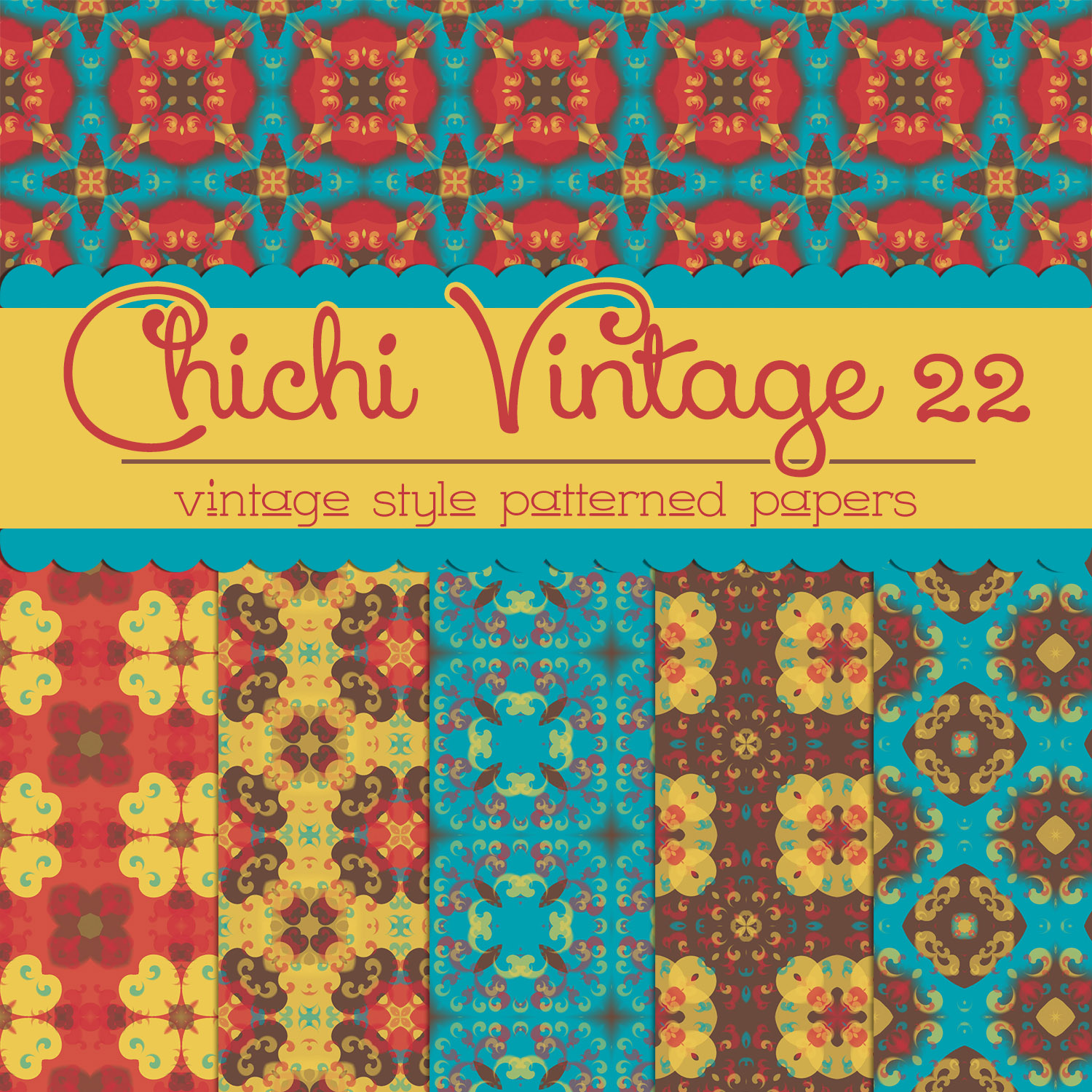 Free Chichi Vintage 22 Patterned Papers by TeacherYanie on DeviantArt