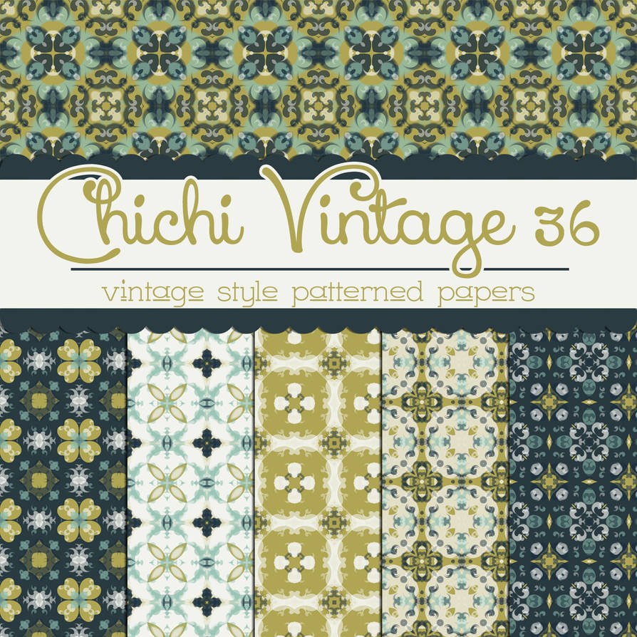 Free Chichi Vintage 36 Patterned Papers by TeacherYanie on DeviantArt