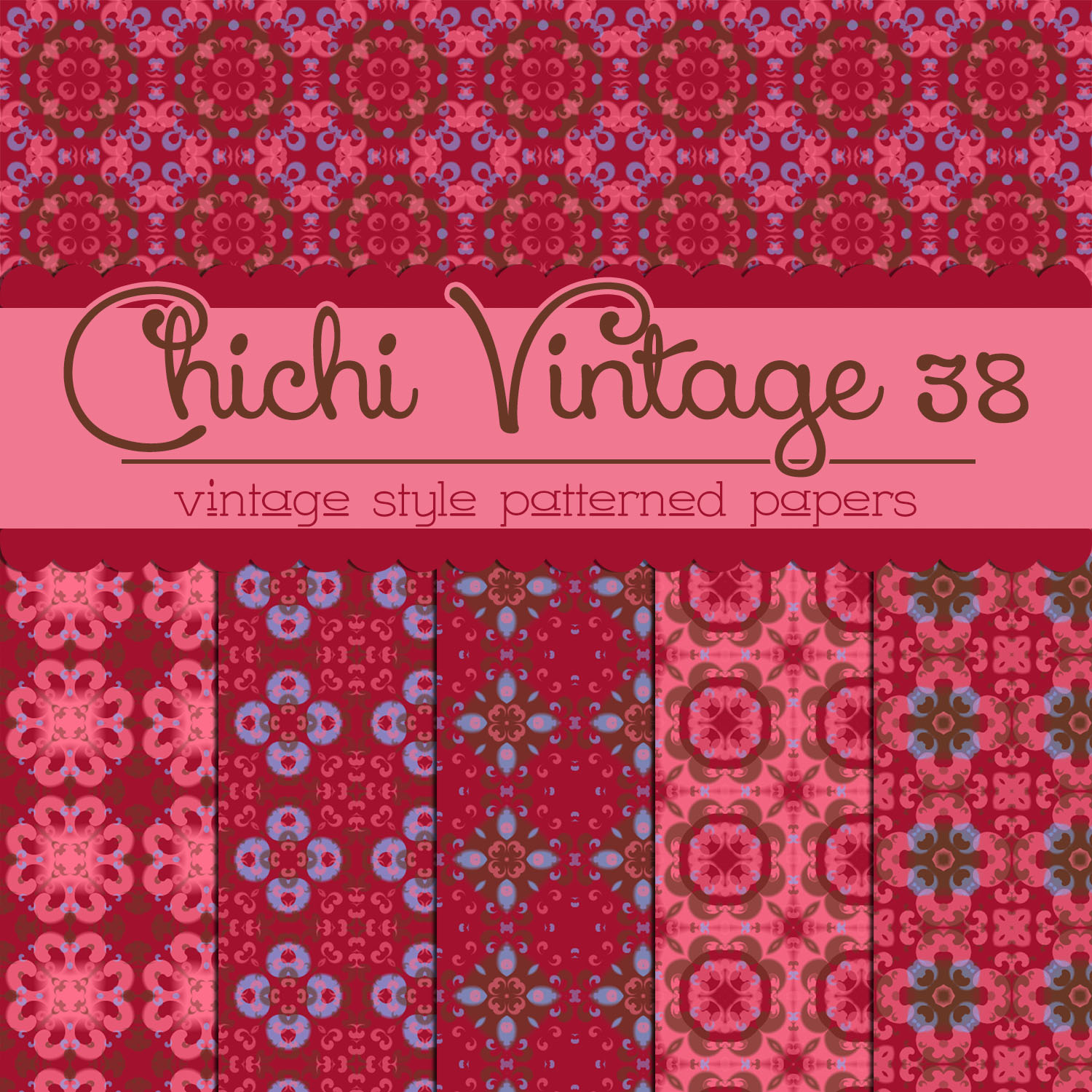 Free Chichi Vintage 38 Patterned Papers by TeacherYanie on DeviantArt