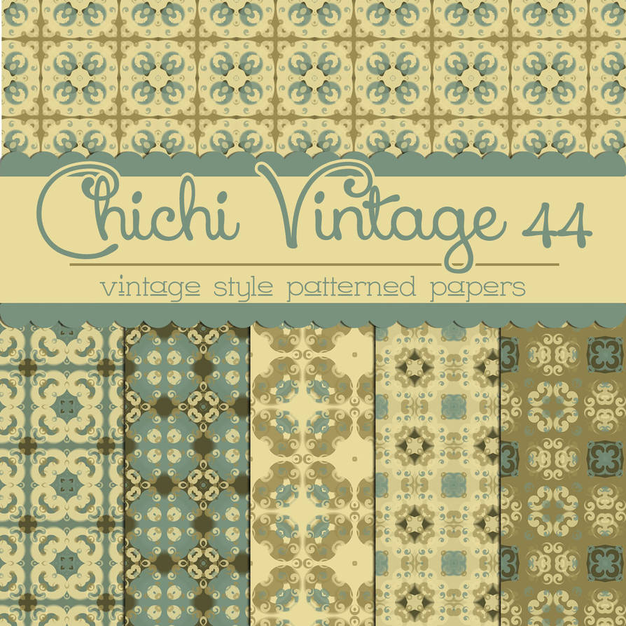 Free Chichi Vintage 44 Patterned Papers by TeacherYanie on DeviantArt