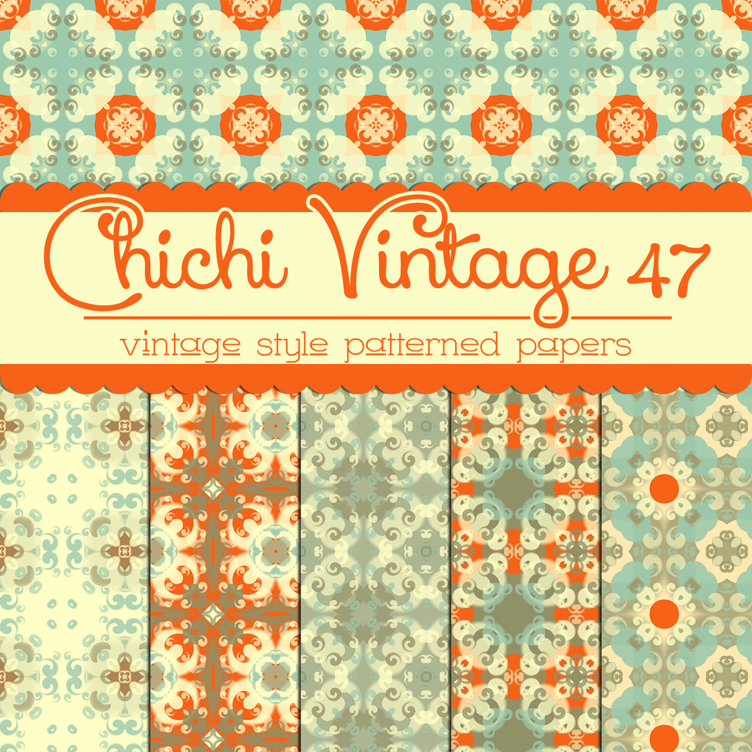 Free Chichi Vintage 47 Patterned Papers by TeacherYanie on DeviantArt