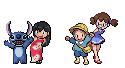 Pokemon Trainer Sprites - Lilo and Stitch by locodude0001 on DeviantArt