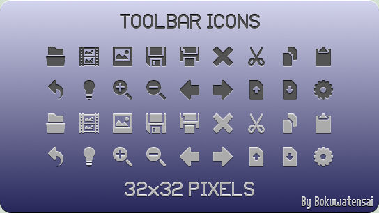 Toolbar Icons by bokuwatensai on DeviantArt