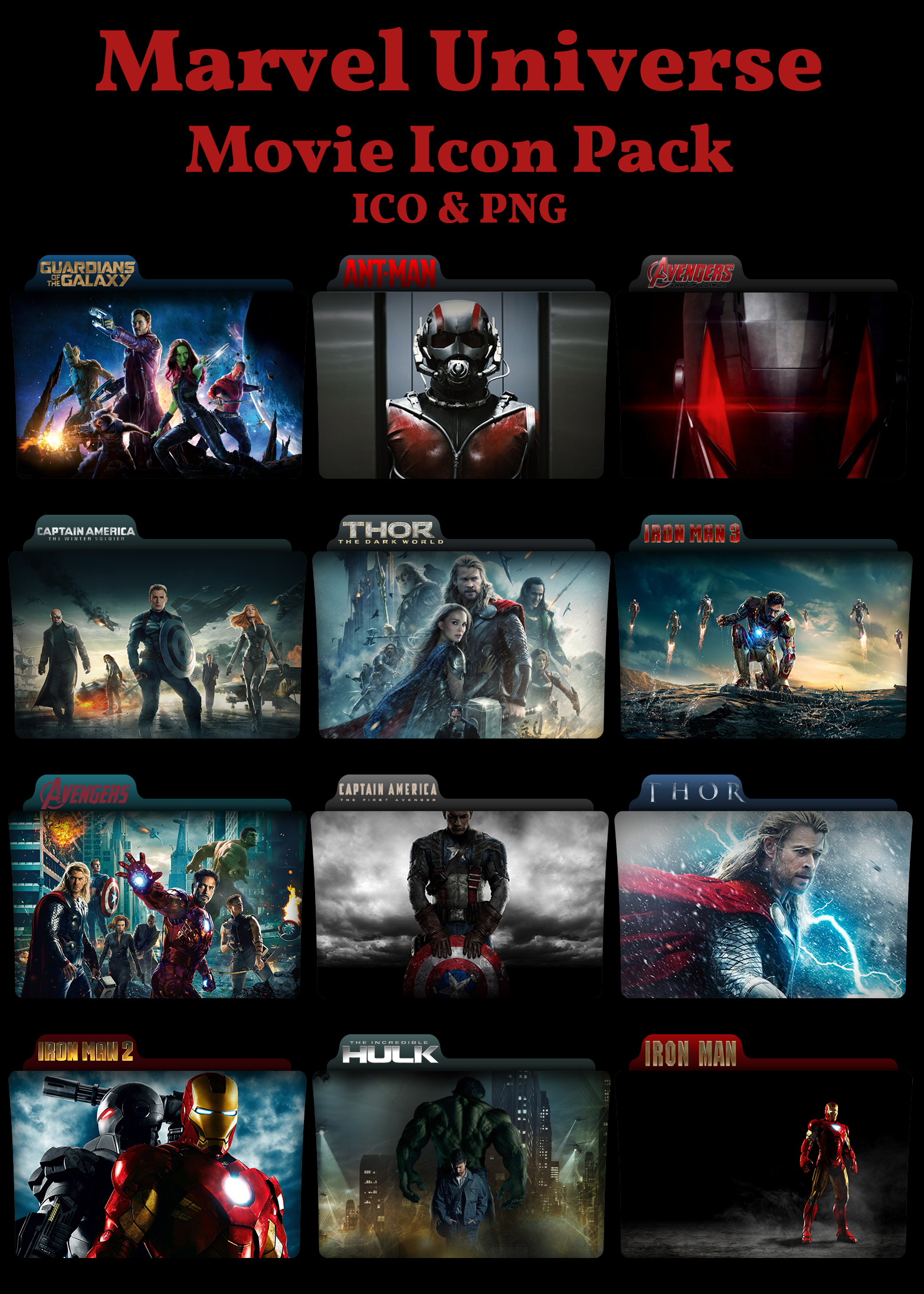 Marvel Universe Movies Folder Icons by Niconame on DeviantArt