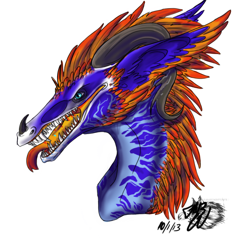 My Fursona Bust by atrafeathers on DeviantArt