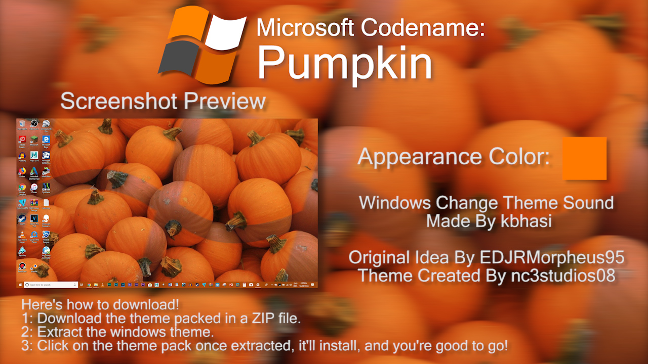 Microsoft Codename Pumpkin Theme For Windows 10 by nc3studios08 on ...