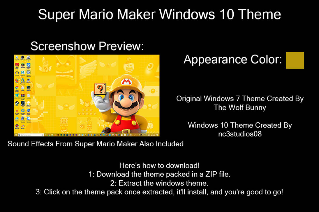 Super Mario Maker Windows 10 Theme by nc3studios08 on DeviantArt