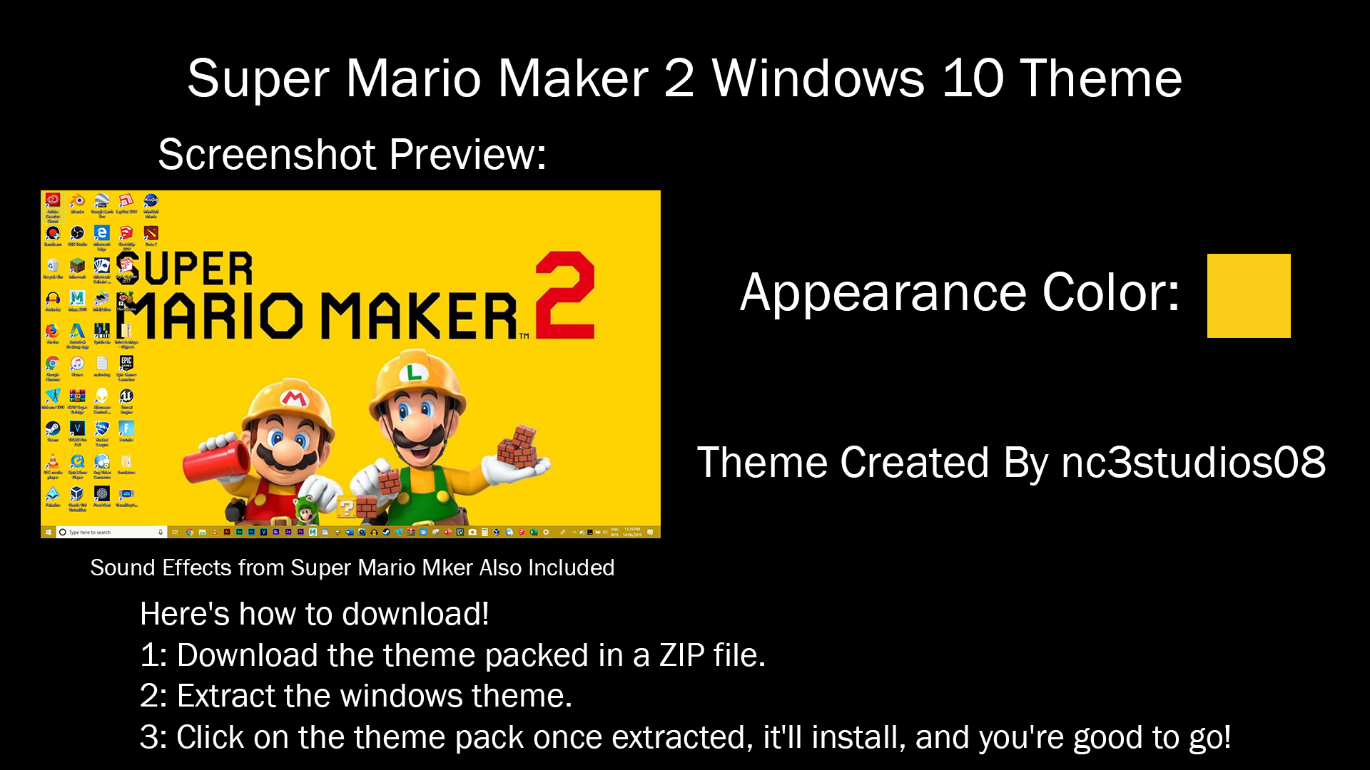 Super Mario Maker 2 Windows 10 Theme by nc3studios08 on DeviantArt