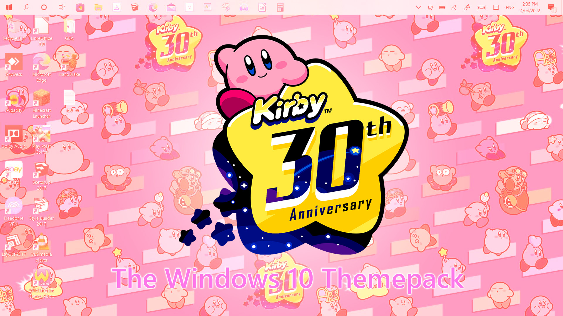 Kirby 30th Anniversary Theme For Windows 10 by nc3studios08 on DeviantArt