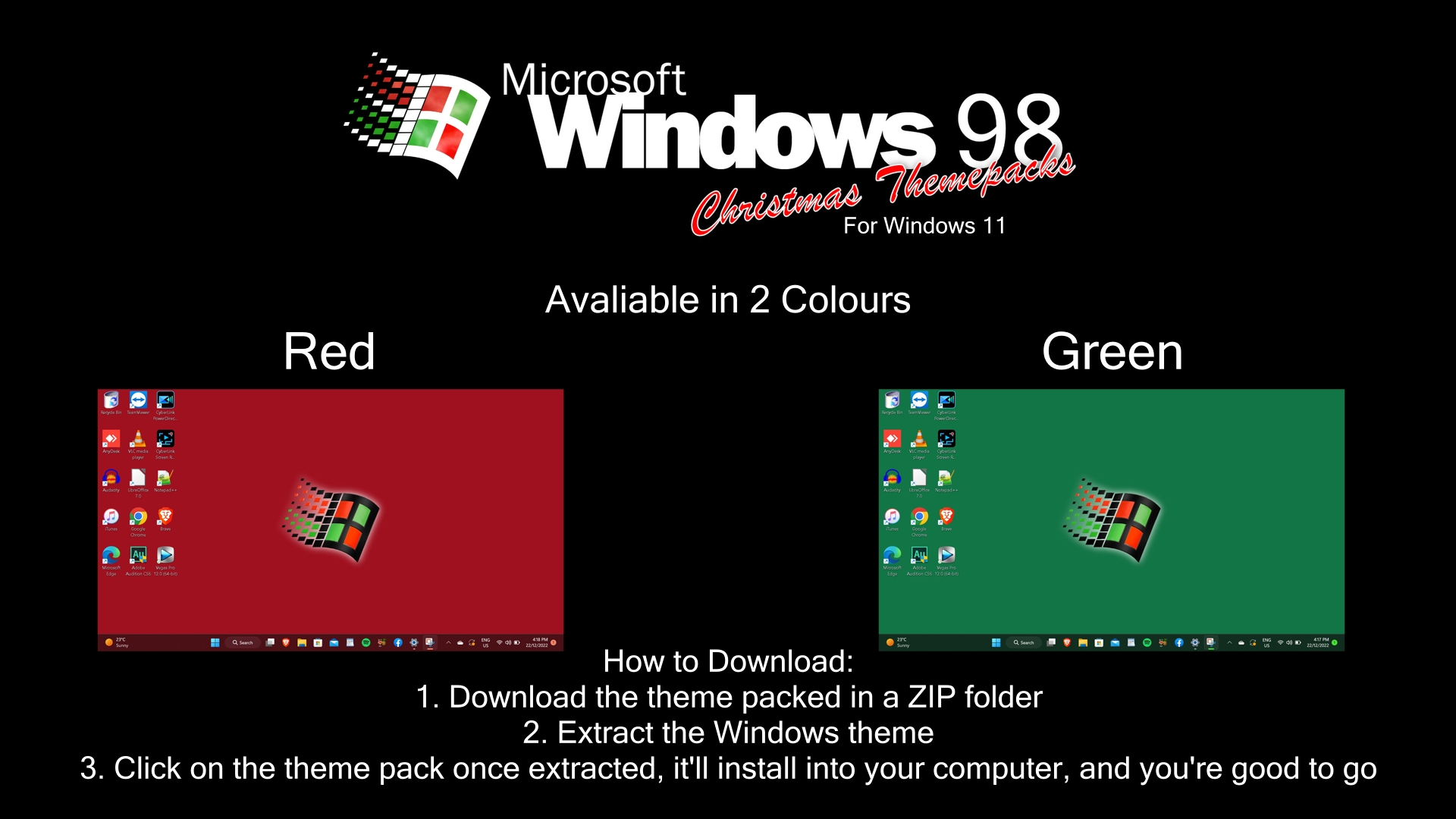 Windows 98 Christmas Themepacks (Windows 11) by nc3studios08 on DeviantArt