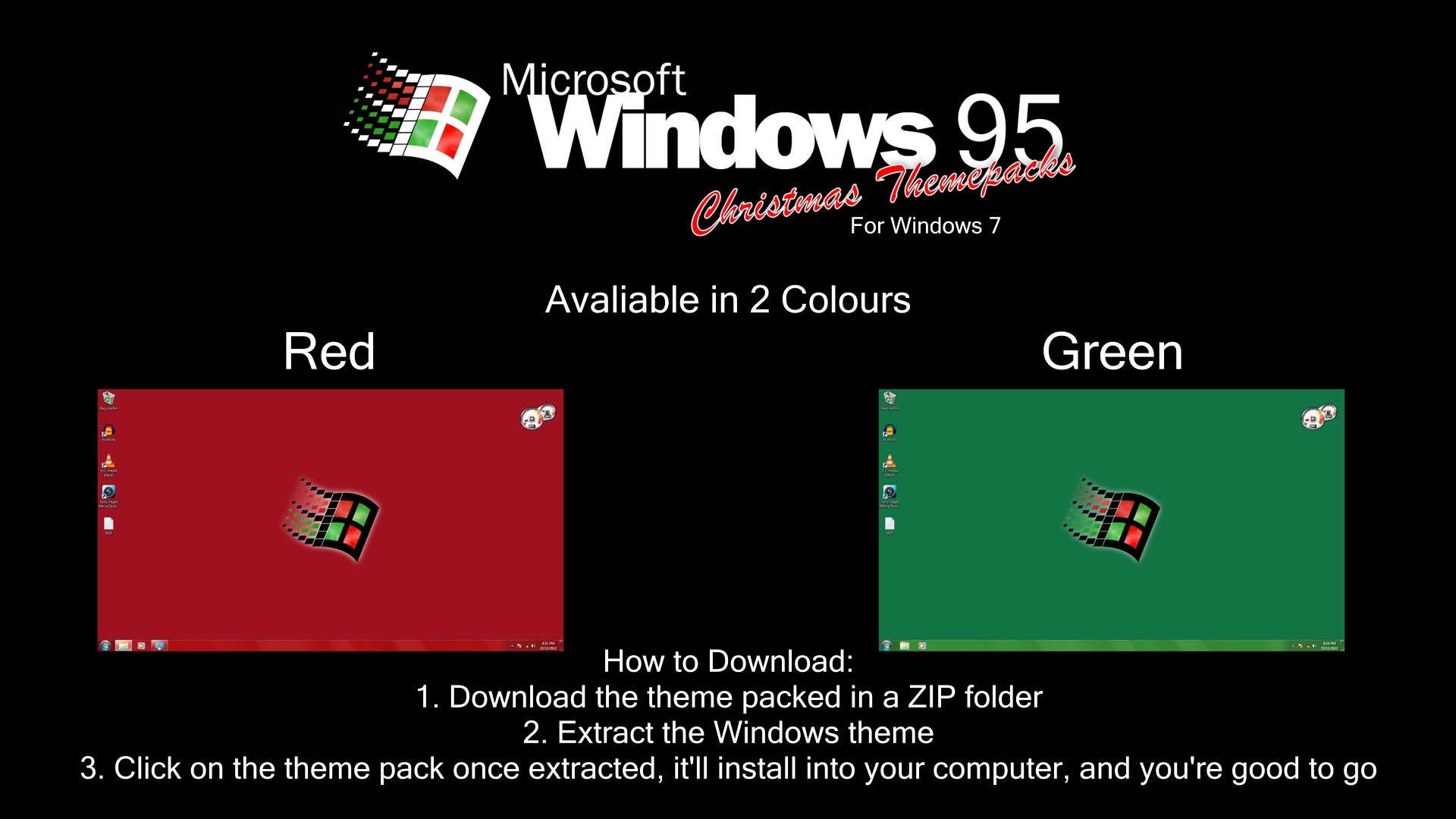 Windows 95 Christmas Themepacks (Windows 7) by nc3studios08 on DeviantArt