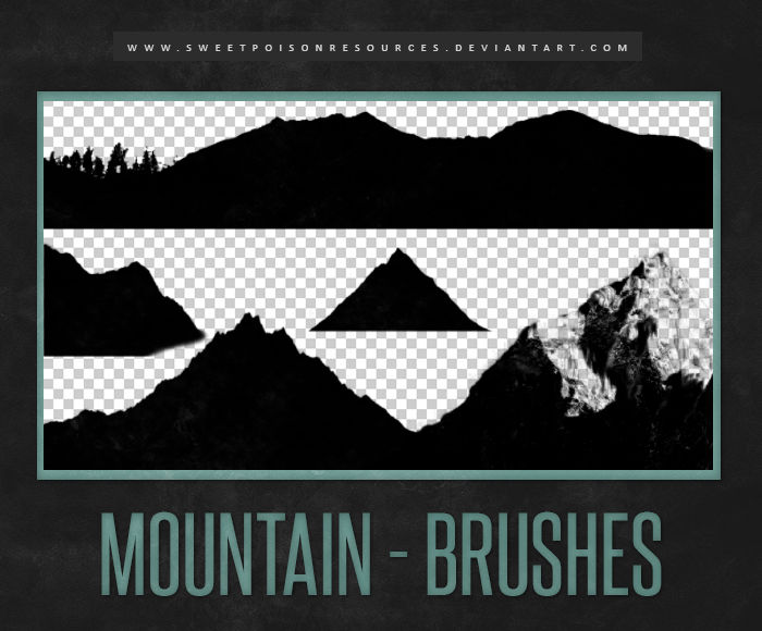 Mountain Brushes | Photoshop by sweetpoisonresources on DeviantArt