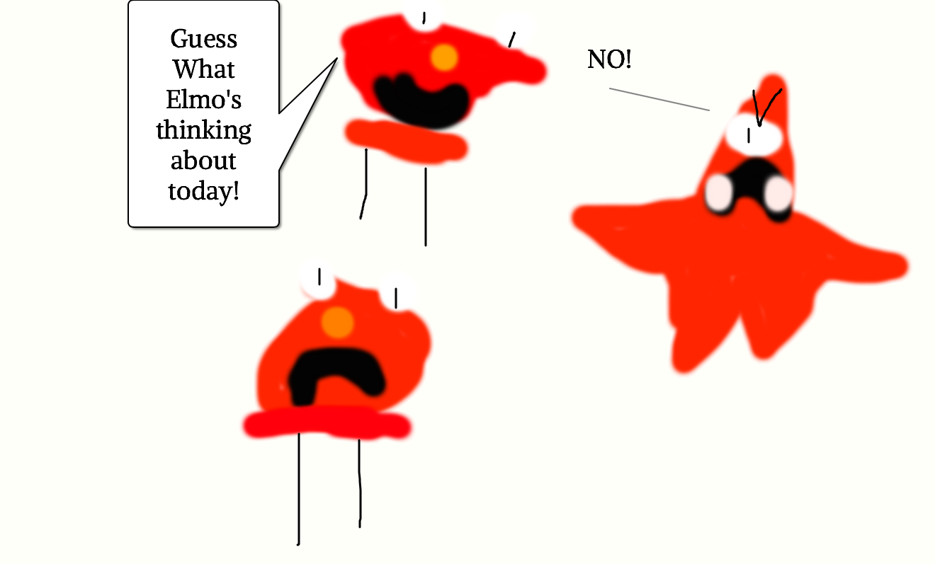Muno saying NO! to Elmo by cbeebiesfan on DeviantArt