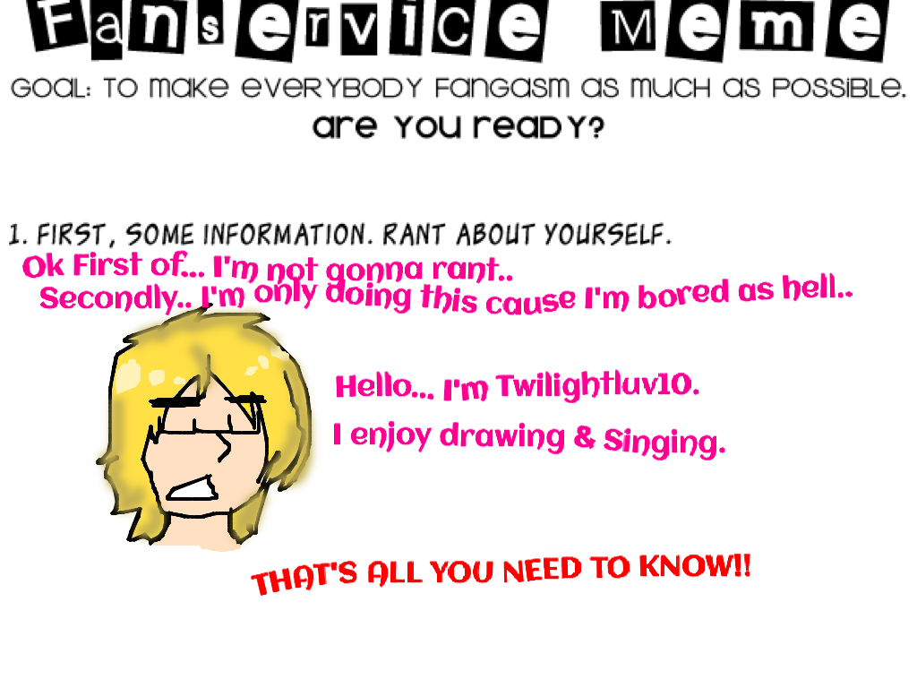 Fanservice Meme part 1 by TwilightLuv10 on DeviantArt