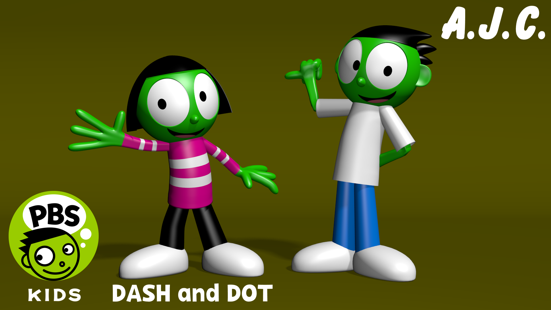 Dash and Dot 3D models (with download) by AldrineRowdyruffBoy on DeviantArt
