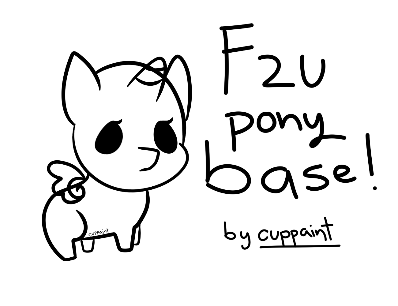 F2u pony base by cuppaint on DeviantArt